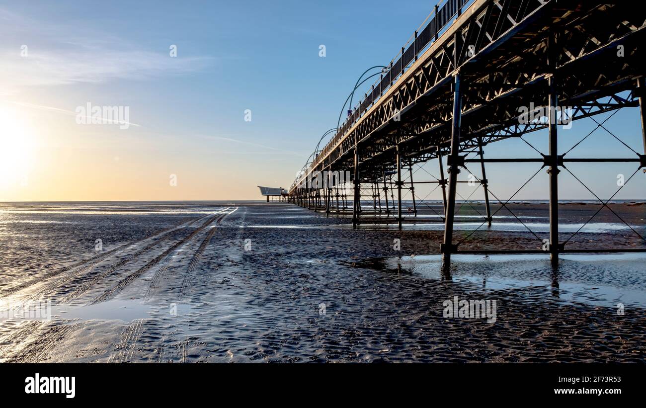 Southport seaside town and pier Northwest England Stock Photo - Alamy