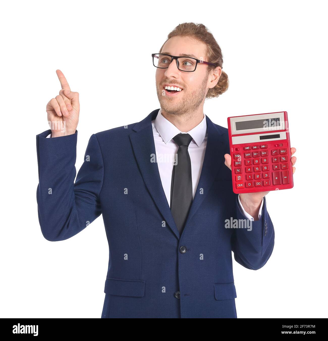 Young businessman calculator showing hi-res stock photography and ...
