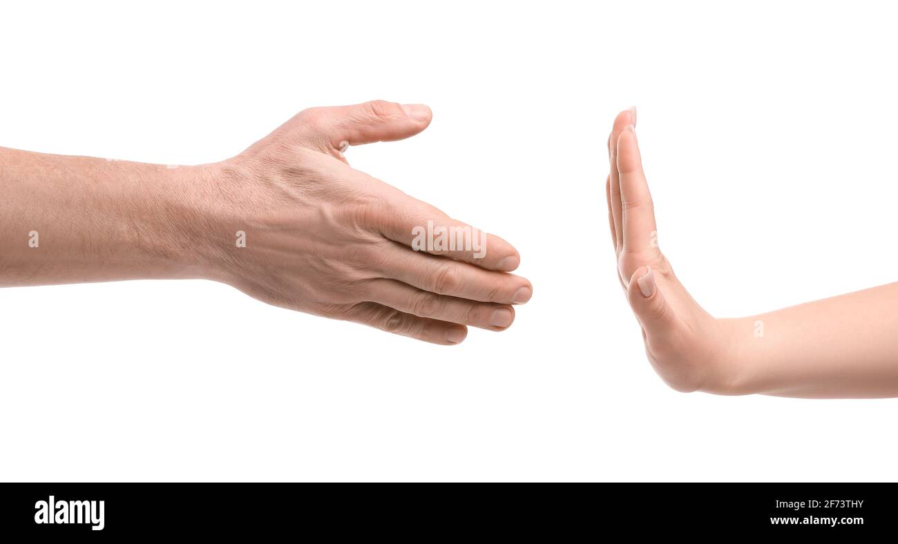 Hand shake body language hi-res stock photography and images - Alamy
