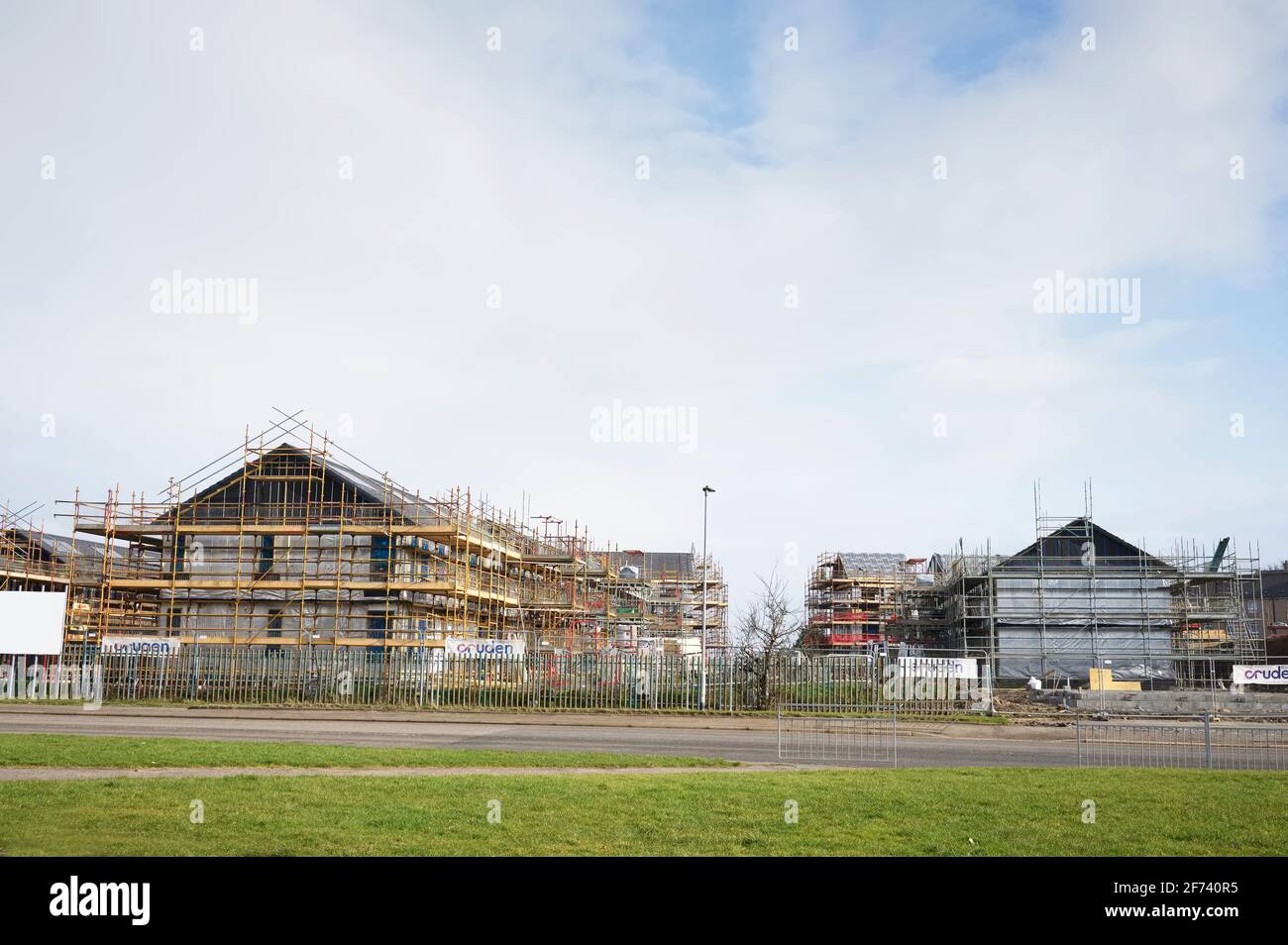 London, England, UK - March 11th 2021: House development construction ...