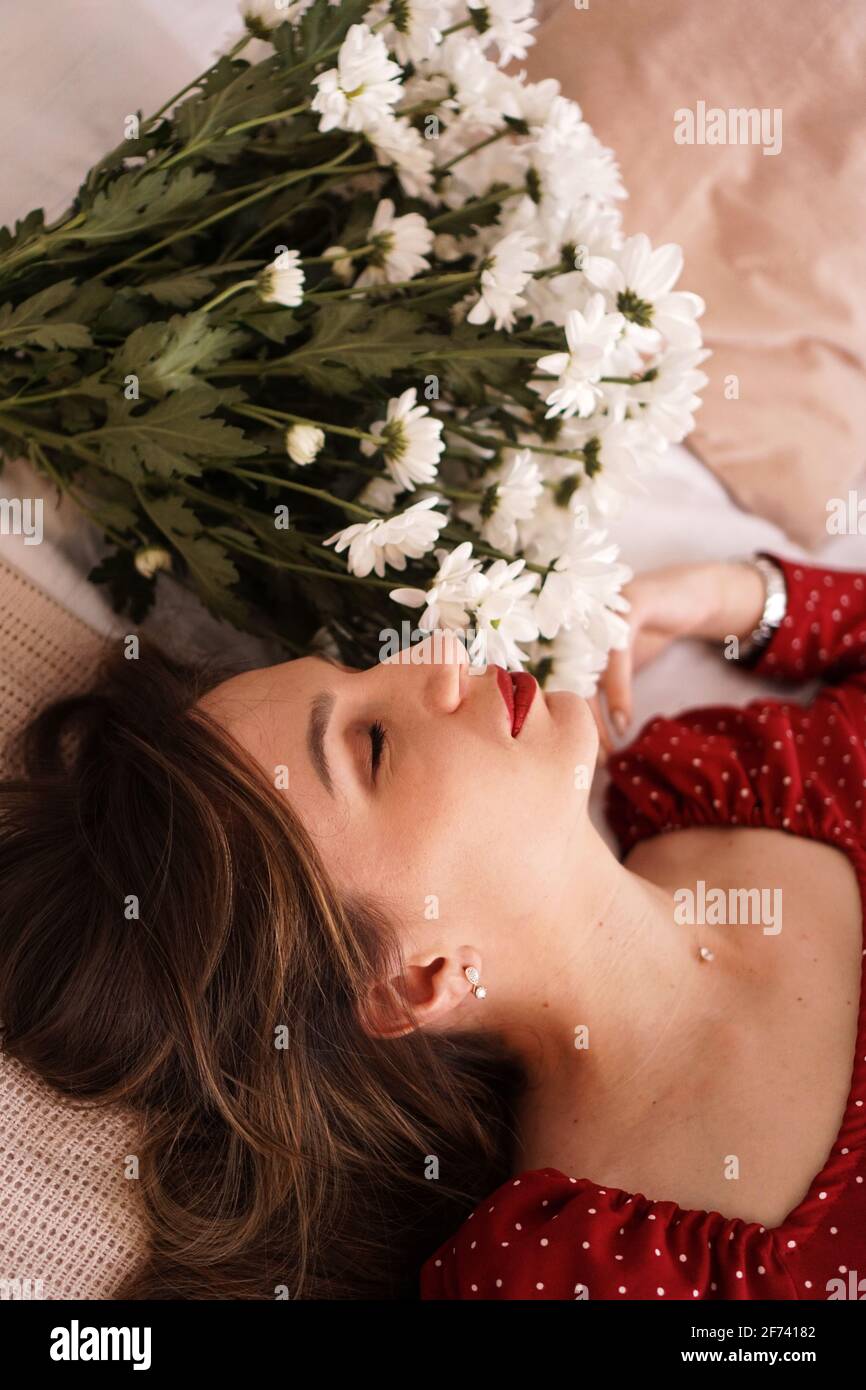 Red Dress Bed High Resolution Stock Photography and Images - Alamy