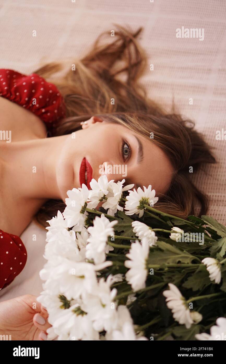 Red Dress Bed High Resolution Stock Photography and Images - Alamy