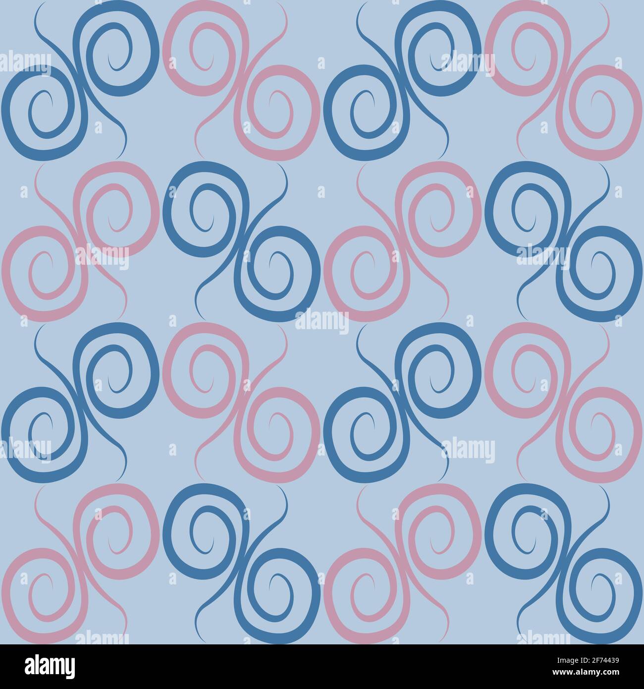 Seamless texture, pattern on a square background - colored curls ...