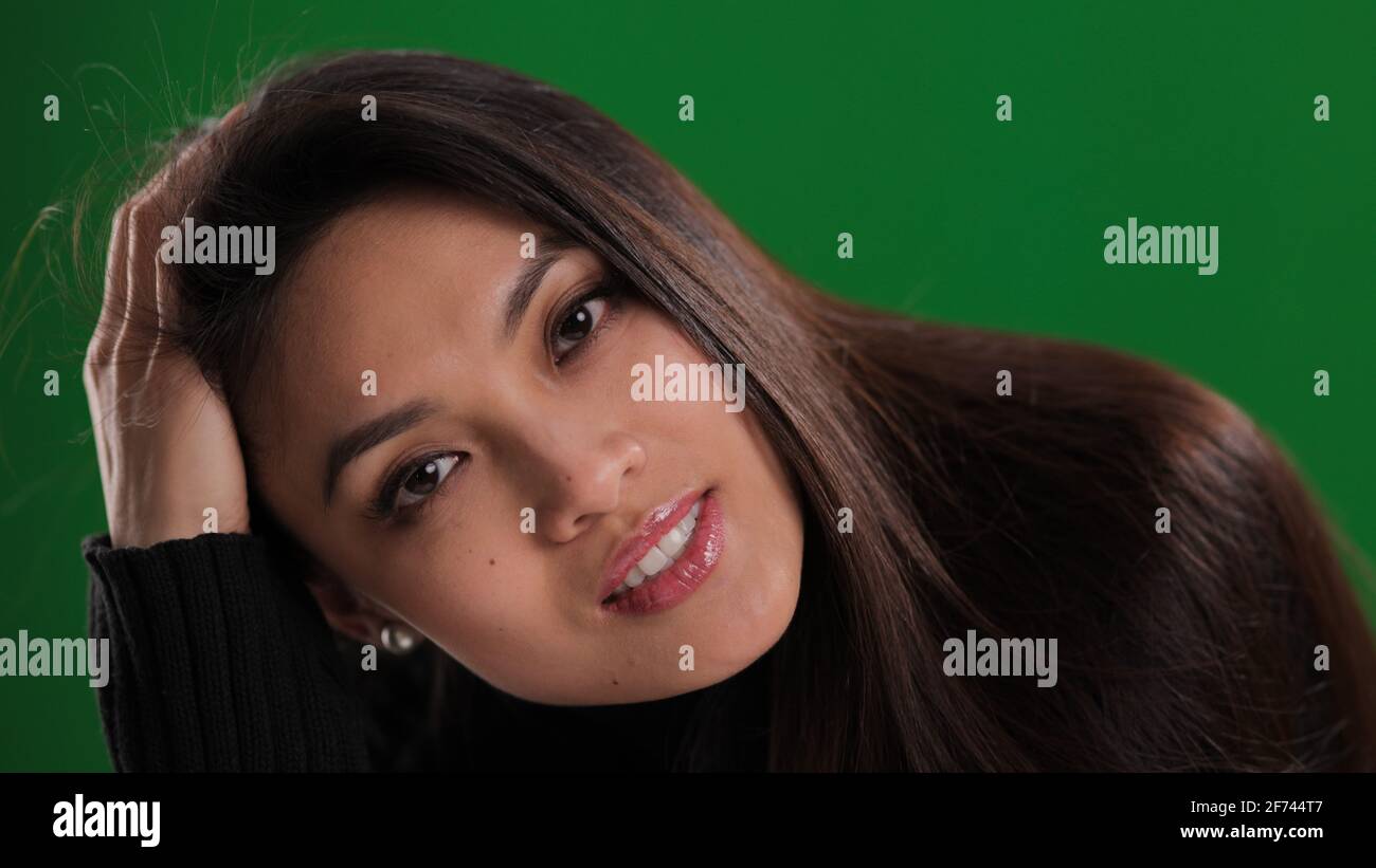 Girl with an exceptionally pretty face in close-up Stock Photo - Alamy