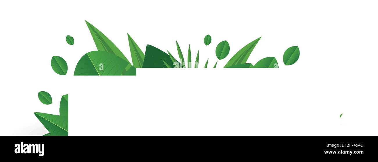 Exotic leaf frame spring Cut Out Stock Images & Pictures - Alamy