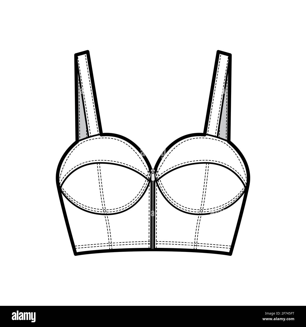Strapless crop top Stock Vector Images - Alamy