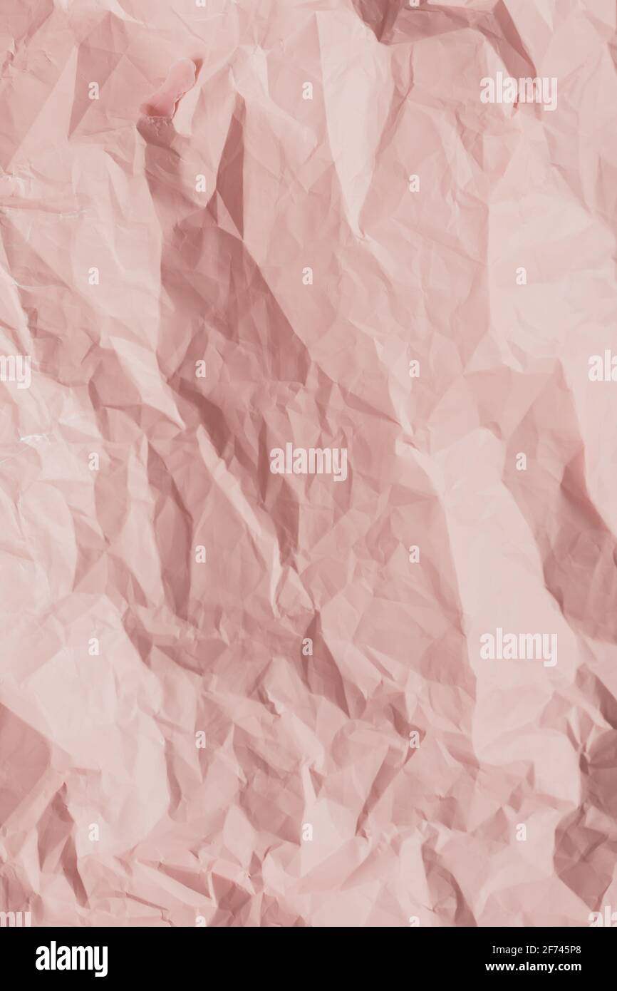 Pink paper crumpled texture Stock Photo - Alamy