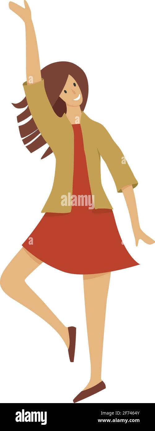 Smiling girl say hello icon, cartoon style Stock Vector Image & Art - Alamy