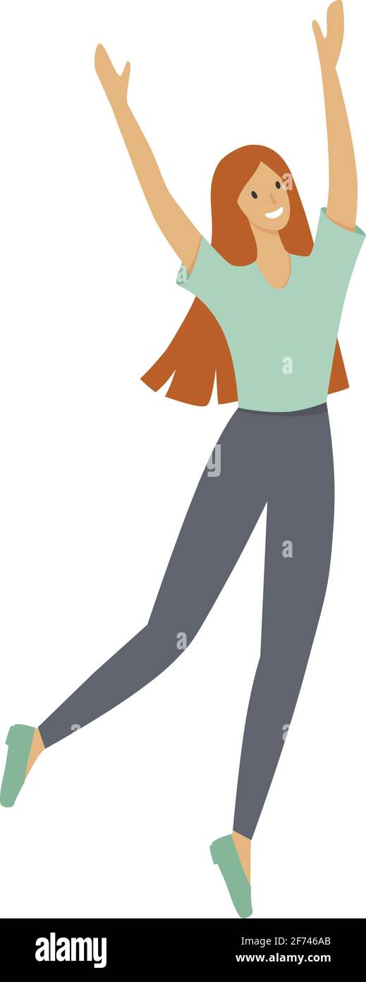 Happy girl icon, cartoon style Stock Vector Image & Art - Alamy