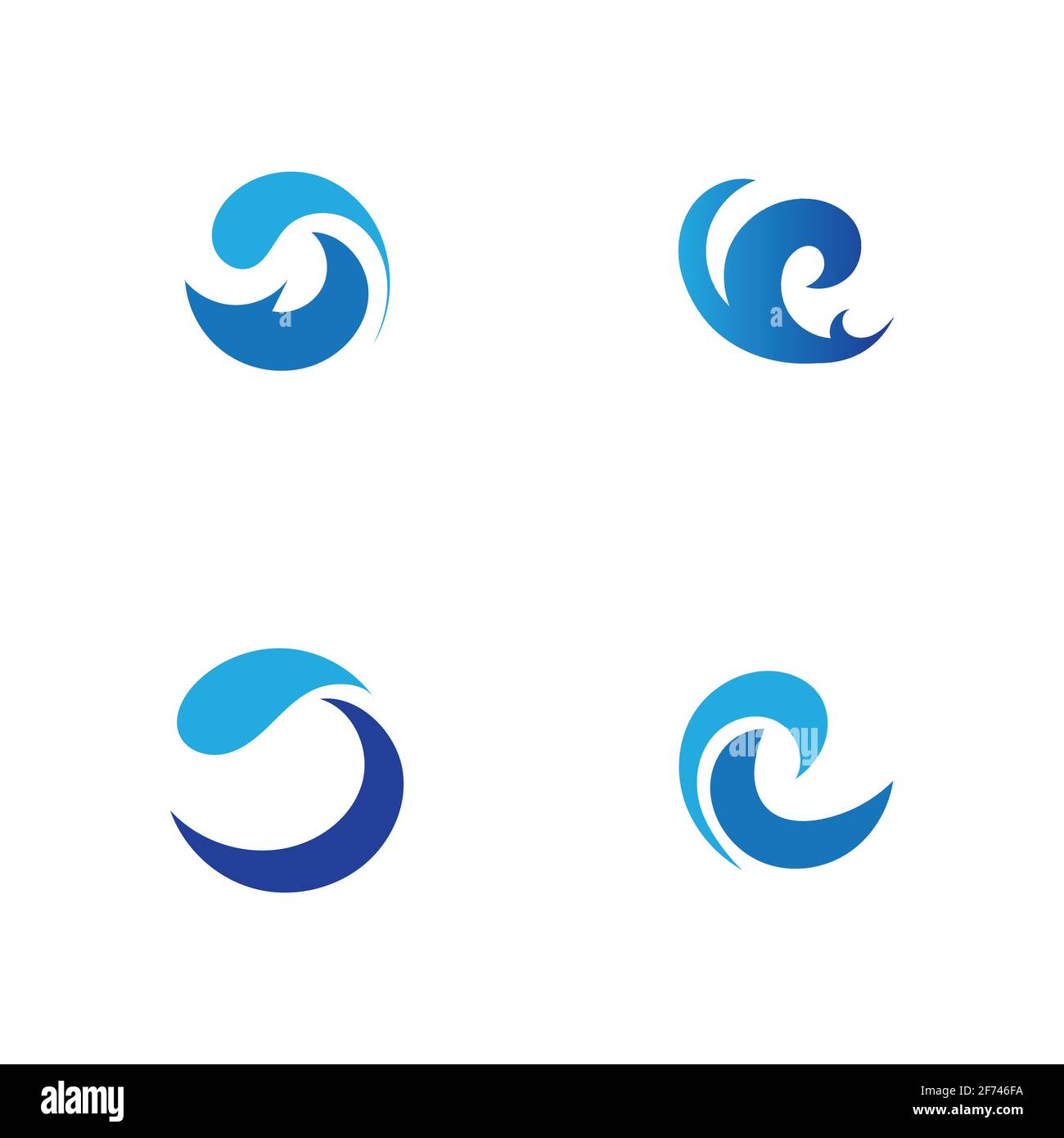 set of Ocean Wave Logo vector illustration design Template - Vector ...