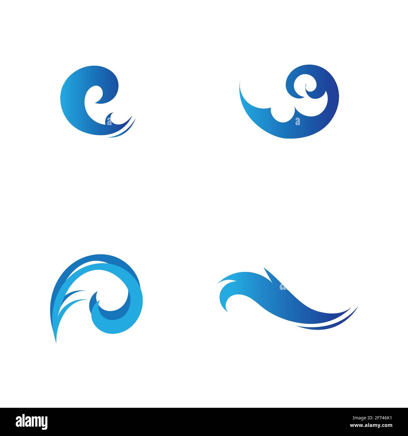 set of Ocean Wave Logo vector illustration design Template - Vector ...
