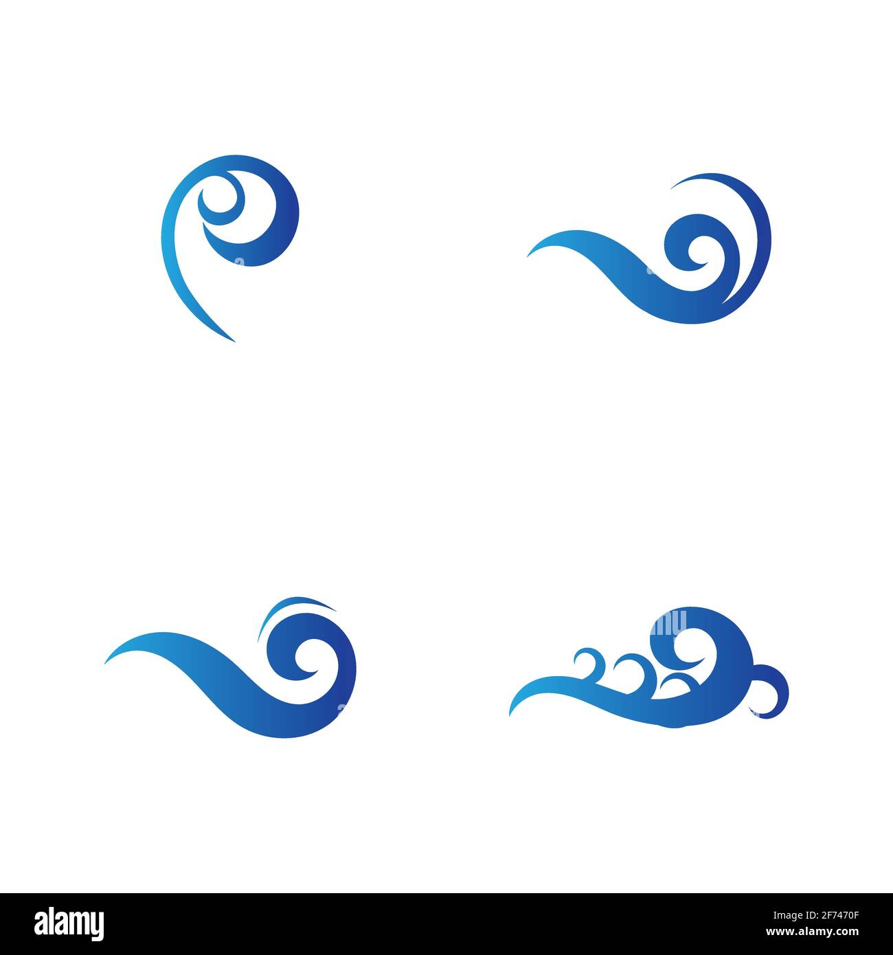 set of Ocean Wave Logo vector illustration design Template - Vector ...