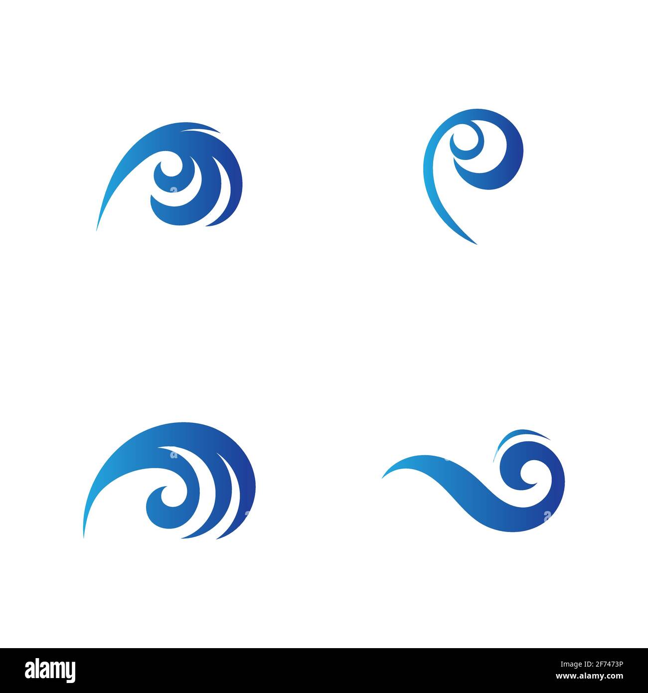 set of Ocean Wave Logo vector illustration design Template - Vector ...