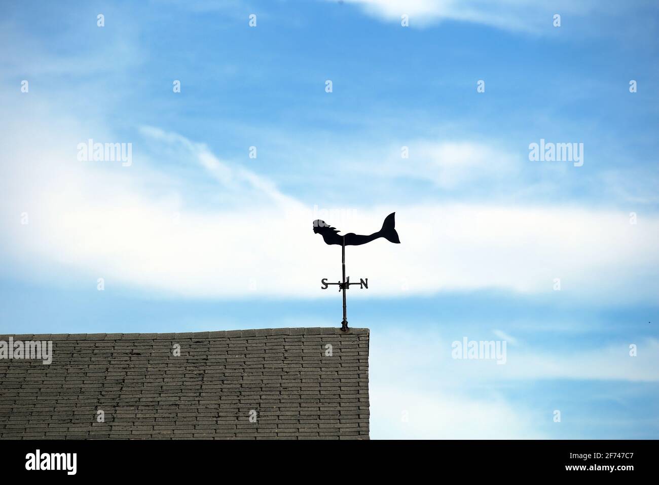 Weather vane on rooftop hi-res stock photography and images - Alamy