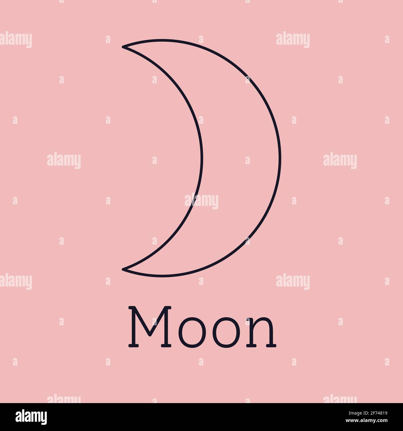Moon astrological and zodiac symbol Stock Vector Image & Art - Alamy