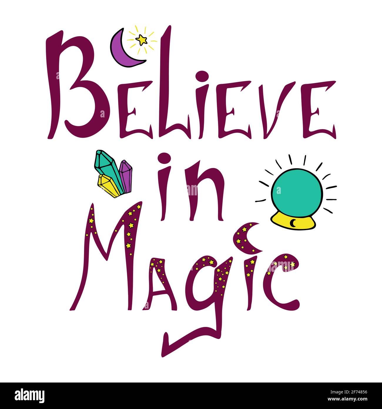 Magic crystal Stock Vector Images - Alamy