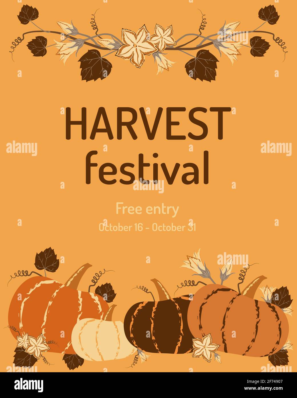 Harvest festival invitation banner Stock Vector Image & Art - Alamy