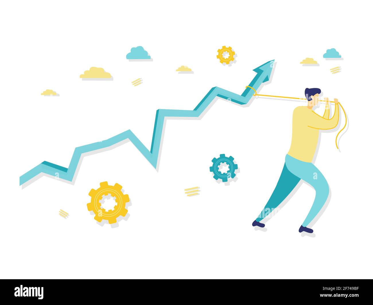 Economic growth cartoon illustration hi-res stock photography and ...