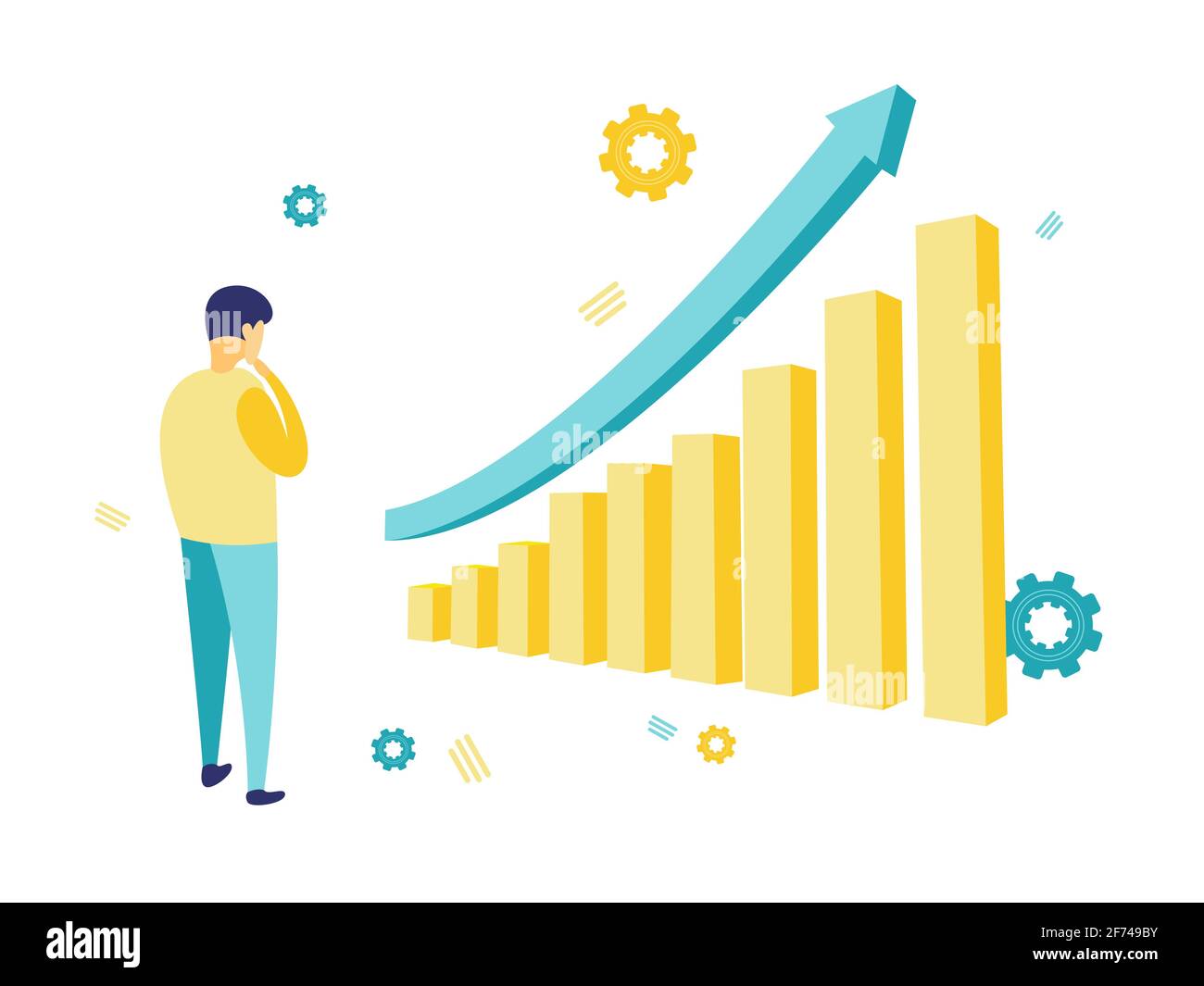 Cartoon character chart graph hi-res stock photography and images - Alamy