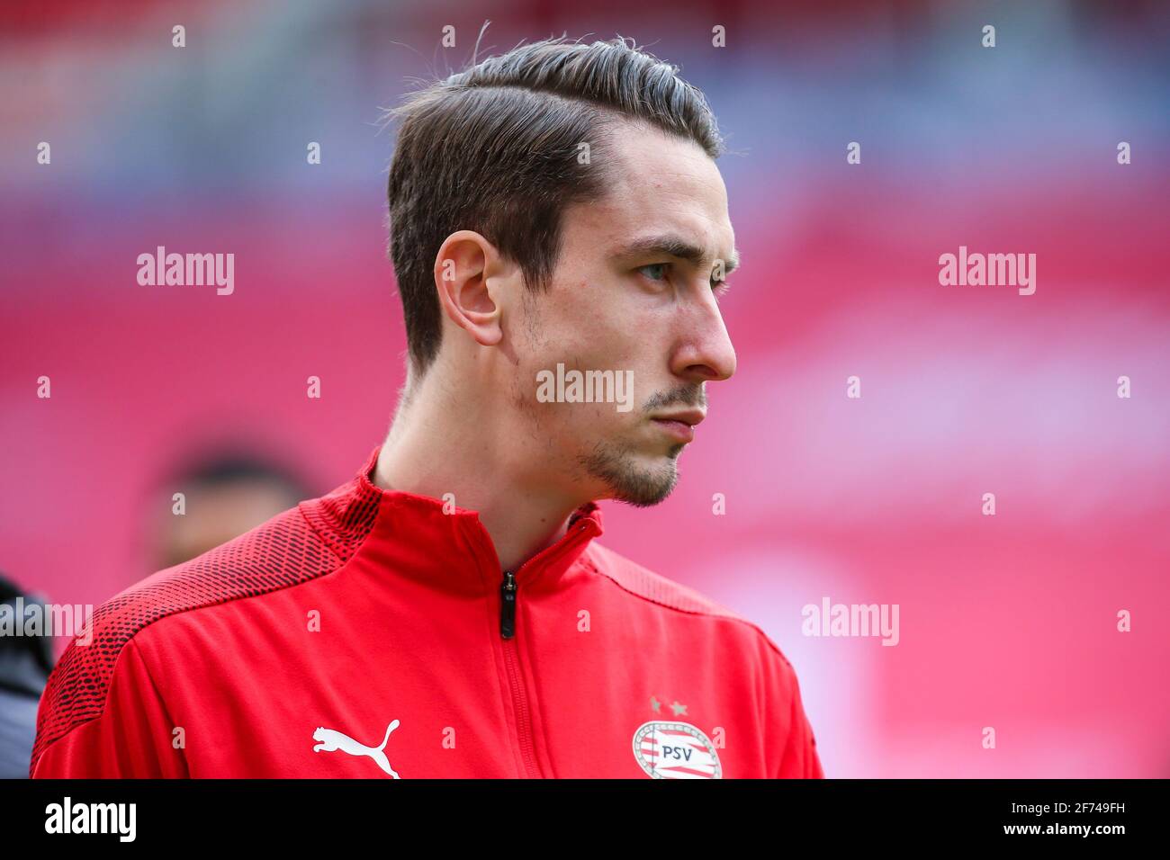 EINDHOVEN, NETHERLANDS - APRIL 4: Adrian Fein of PSV Eindhoven during ...