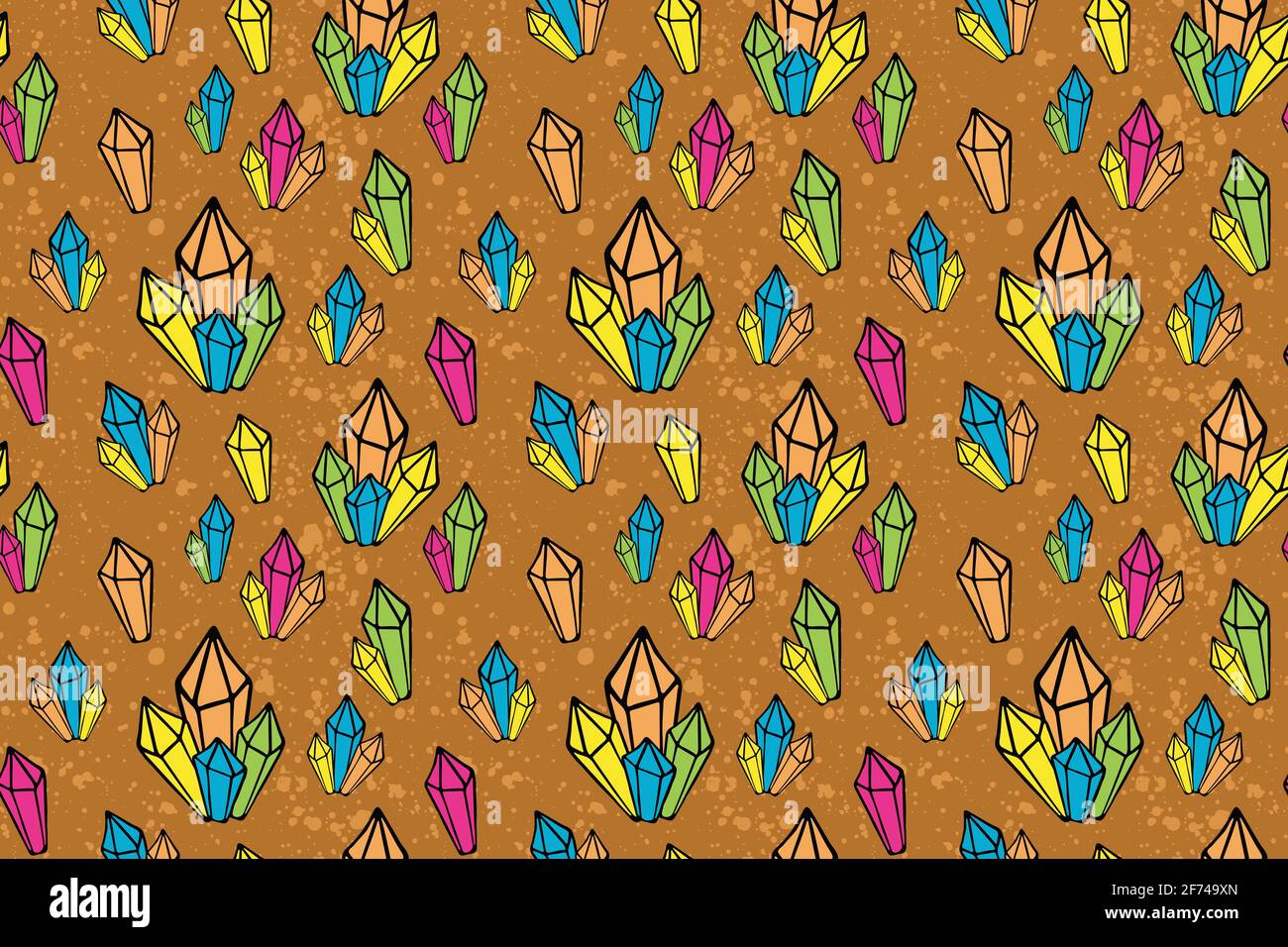 Cute crystal vector seamless pattern Stock Vector Image & Art - Alamy