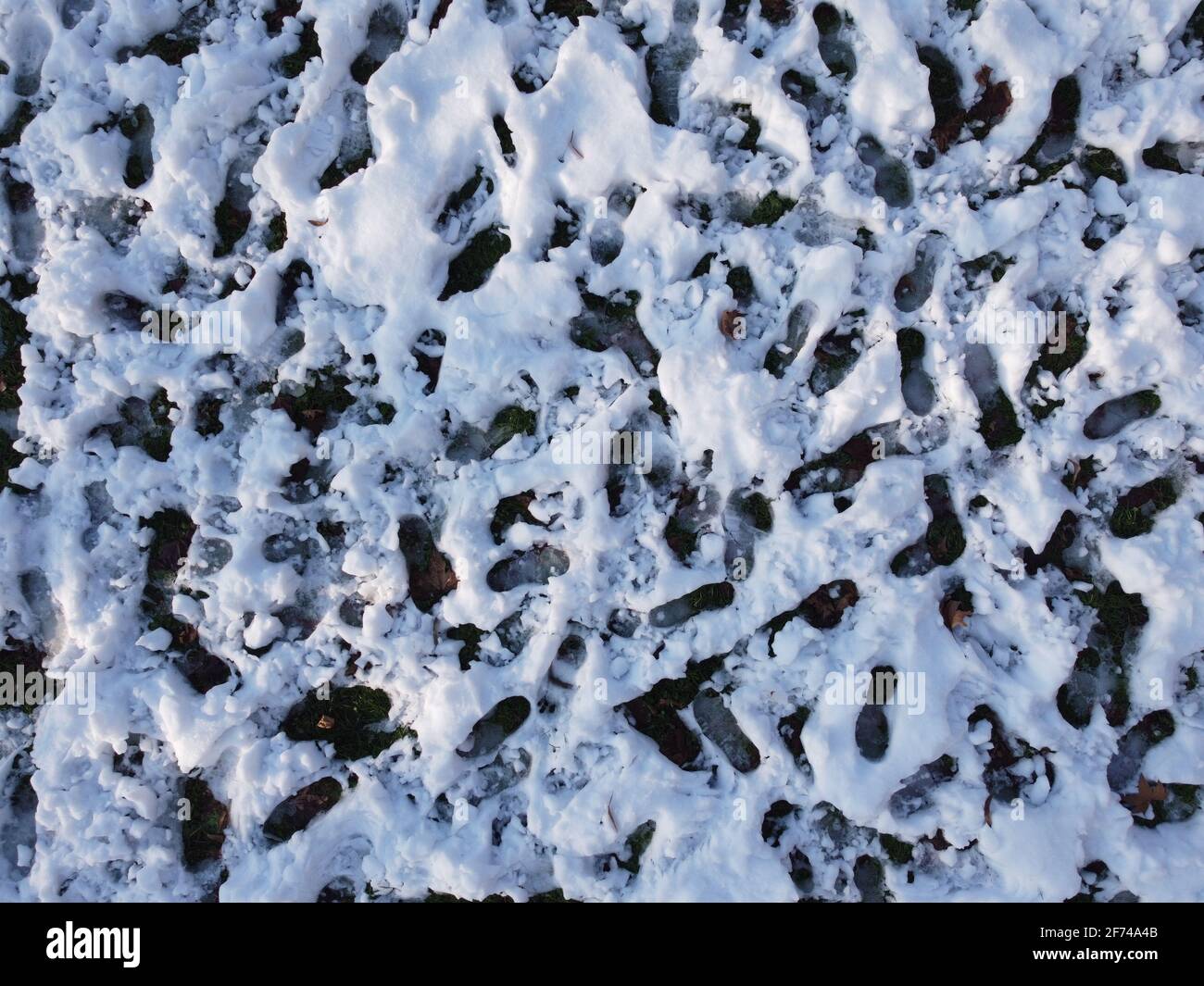 Aerial view pathway in snowy hi-res stock photography and images - Alamy