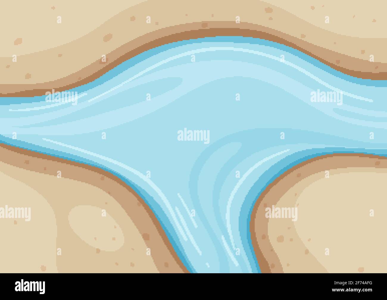 Aerial view of river close up illustration Stock Vector Image & Art - Alamy