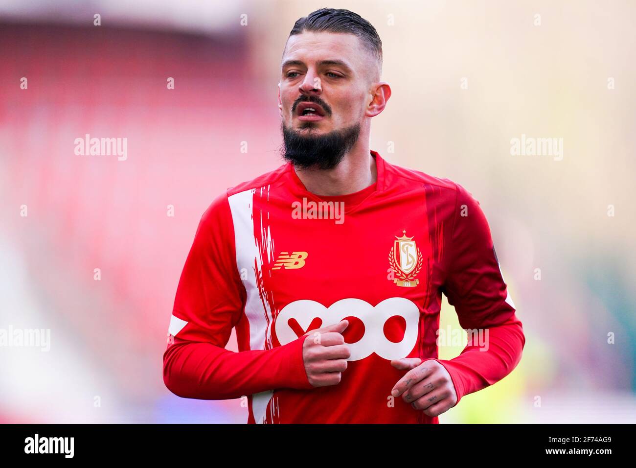 LUIK, BELGIUM - APRIL 4: Maxime Lestienne of Standard de Liege during the Jupiler Pro League ...