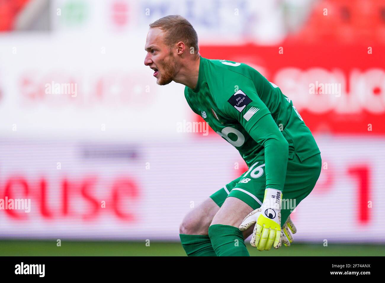 LUIK, BELGIUM - APRIL 4: Selim Amallah of Standard de Liege during the ...