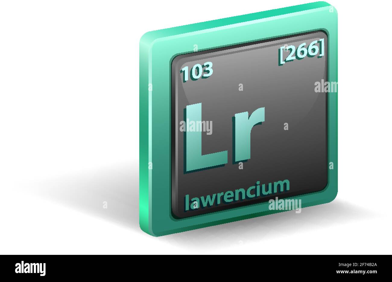 Lawrencium chemical element. Chemical symbol with atomic number and ...