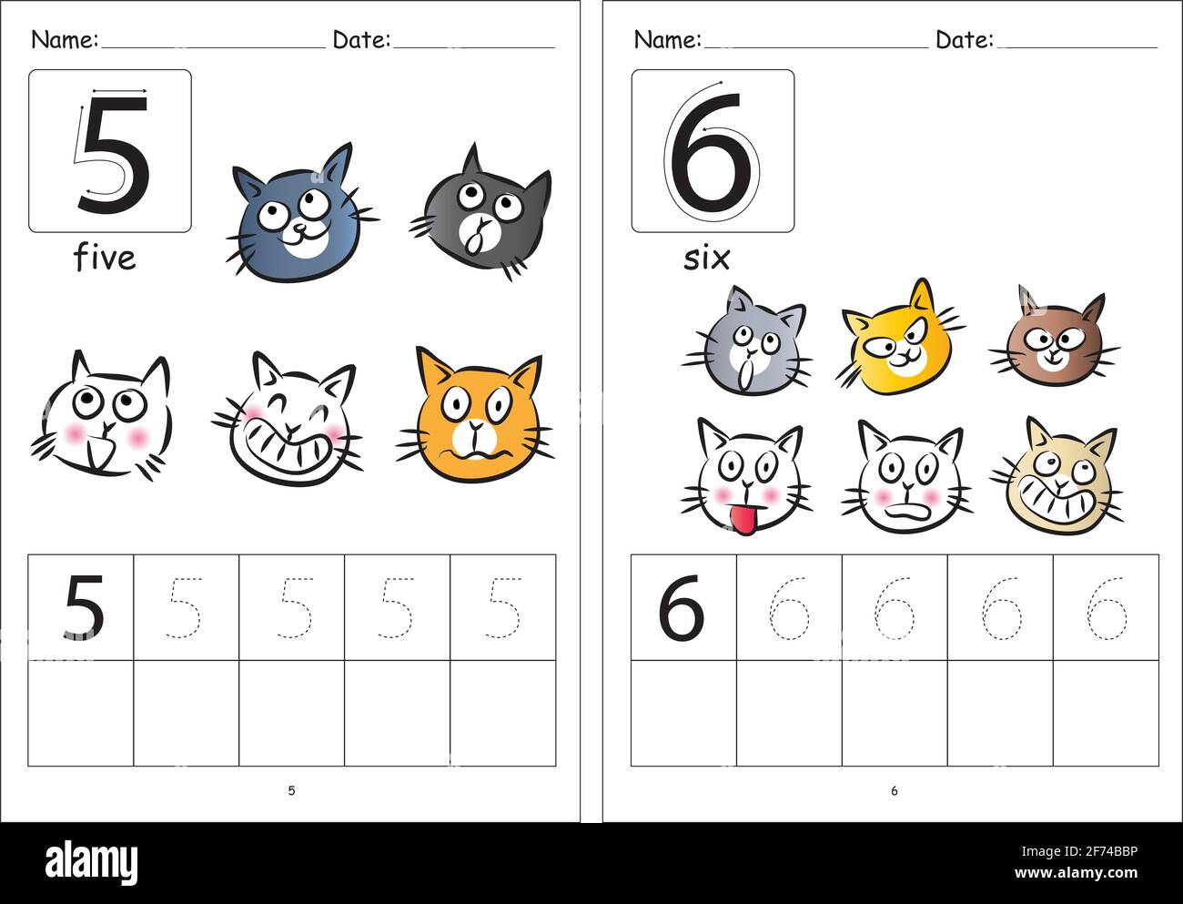 pre school kids cartoon education activity topic learning writing ...