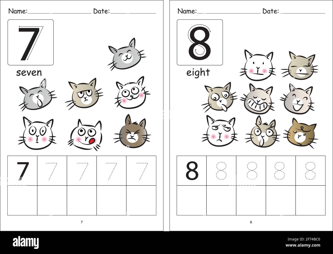 pre school kids cartoon education activity topic learning writing ...