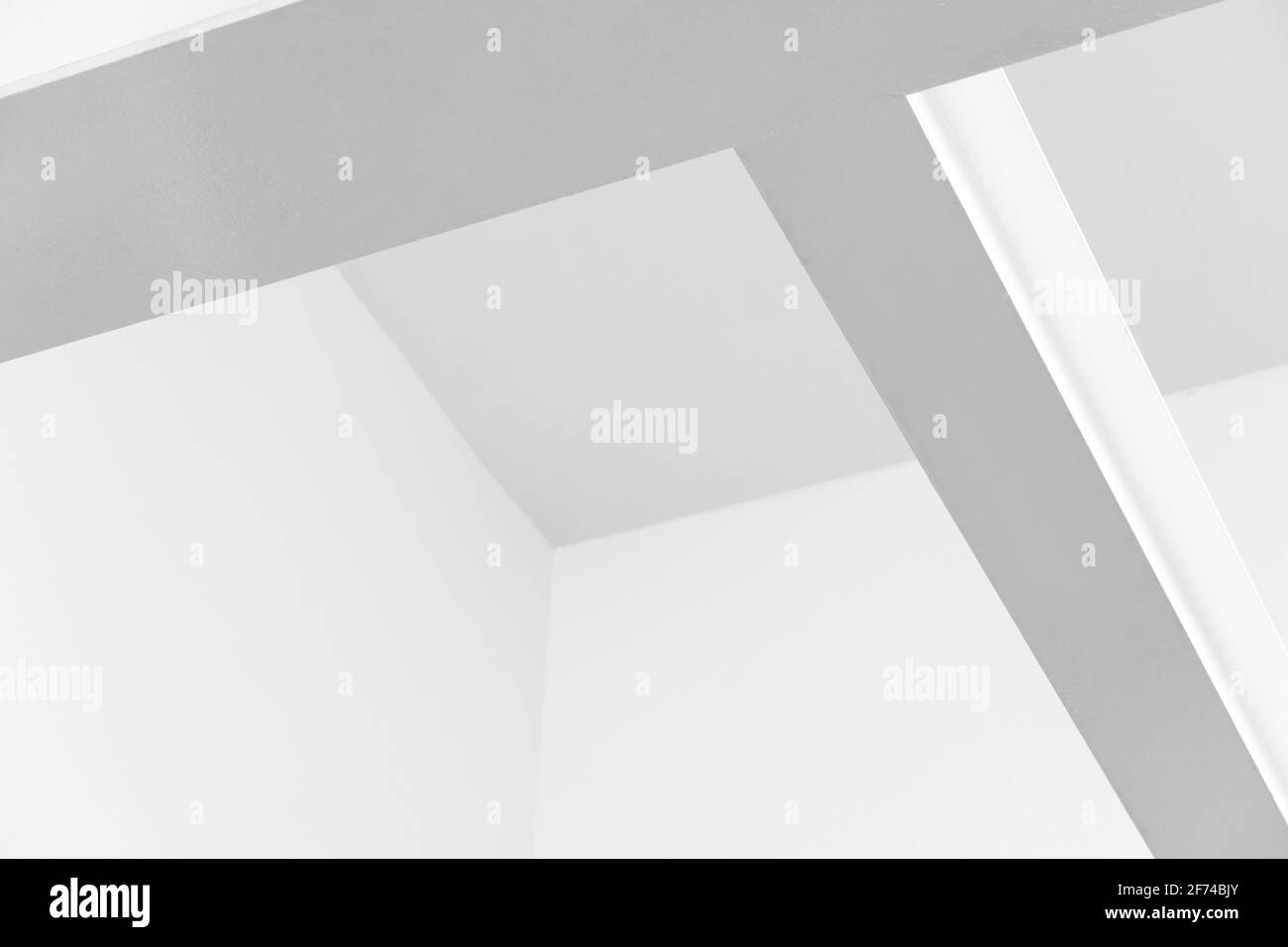 light and shadow corner ceiling detail white minimalism style of home ...