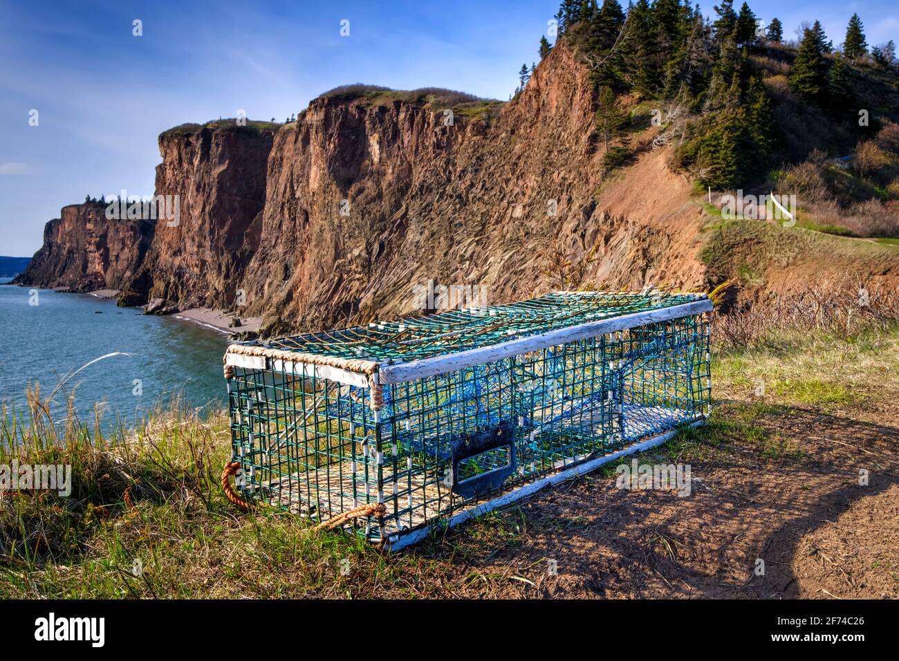 Lobster trap at Cape d'Or, Nova Scotia, Canada Stock Photo - Alamy