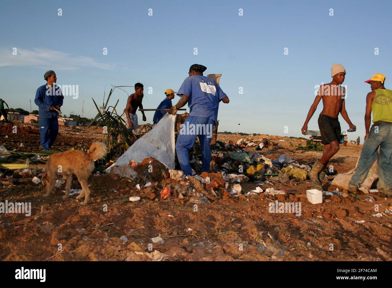 salvador, bahia / brazil - july 28, 2006: recyclable waste pickers are ...