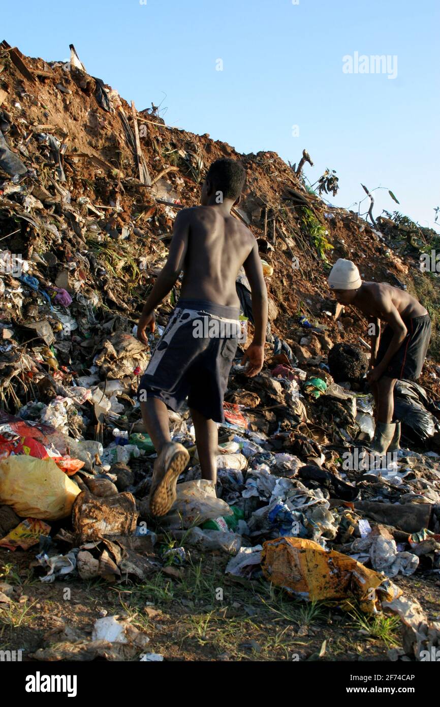 salvador, bahia / brazil - july 28, 2006: recyclable waste pickers are ...