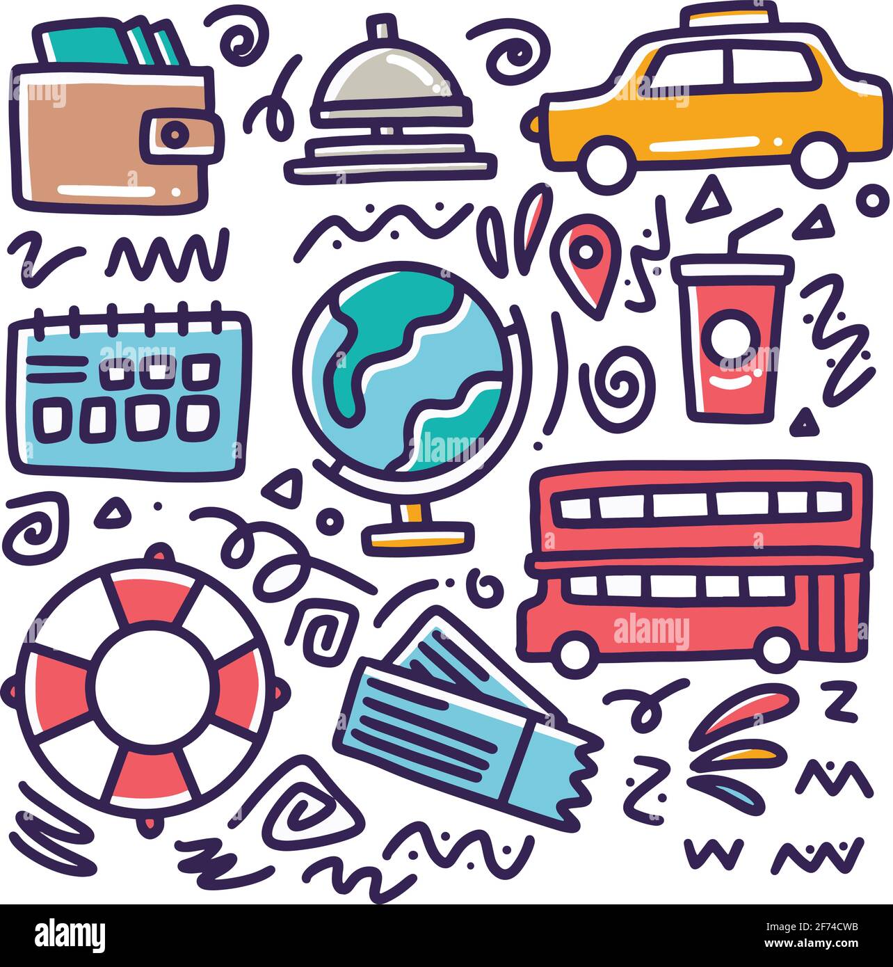 doodle set of holidays hand drawing Stock Vector Image & Art - Alamy
