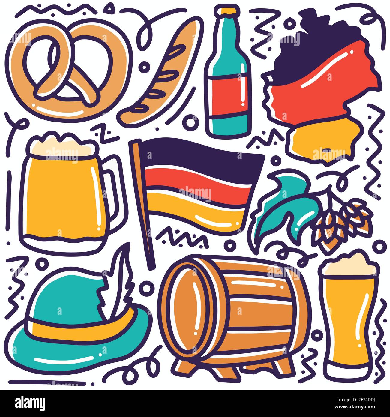 hand drawn doodle germany holiday Stock Vector Image & Art - Alamy