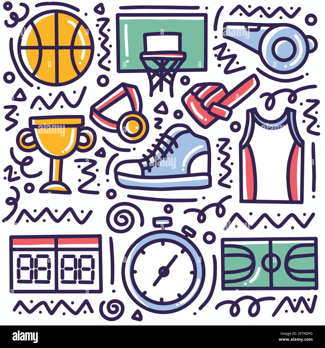 doodle set of sports hand drawing Stock Vector Image & Art - Alamy