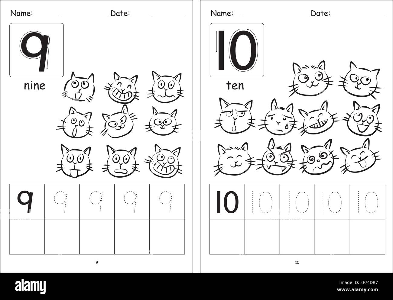 pre school kids cartoon education activity topic learning writing ...