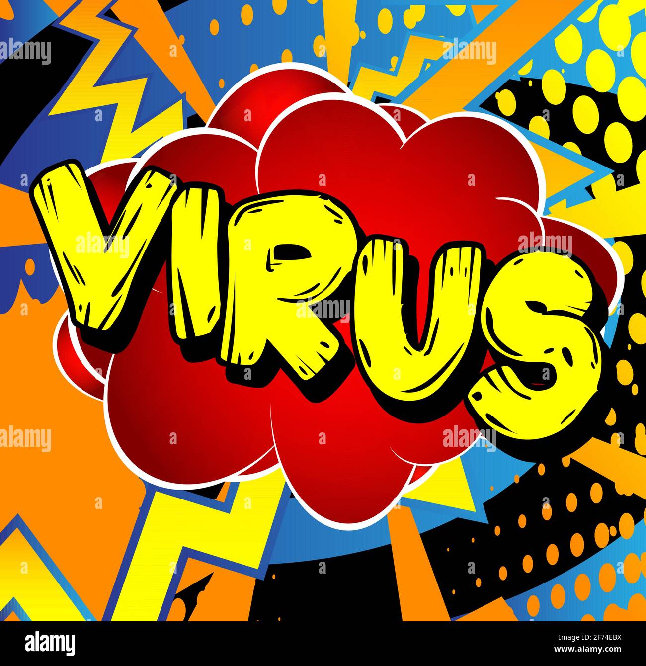 Virus - Comic book style text. Illness, medical and infection ...