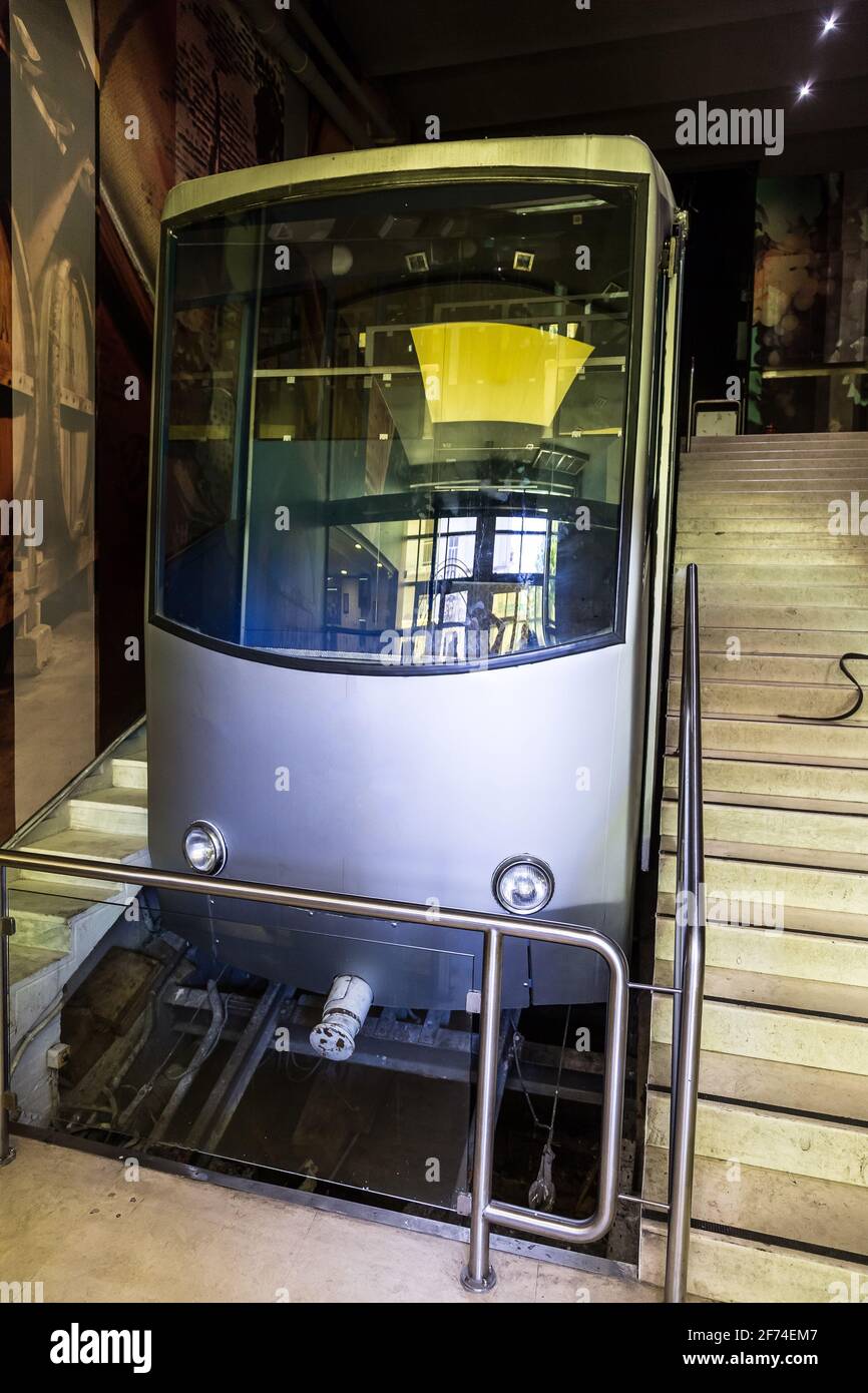 Funicular on the mount Lycabettus in Athens, Greece Stock Photo - Alamy