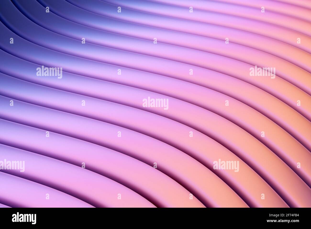 3d Illustration rows of neon textile line . Patter on a pink and blue ...