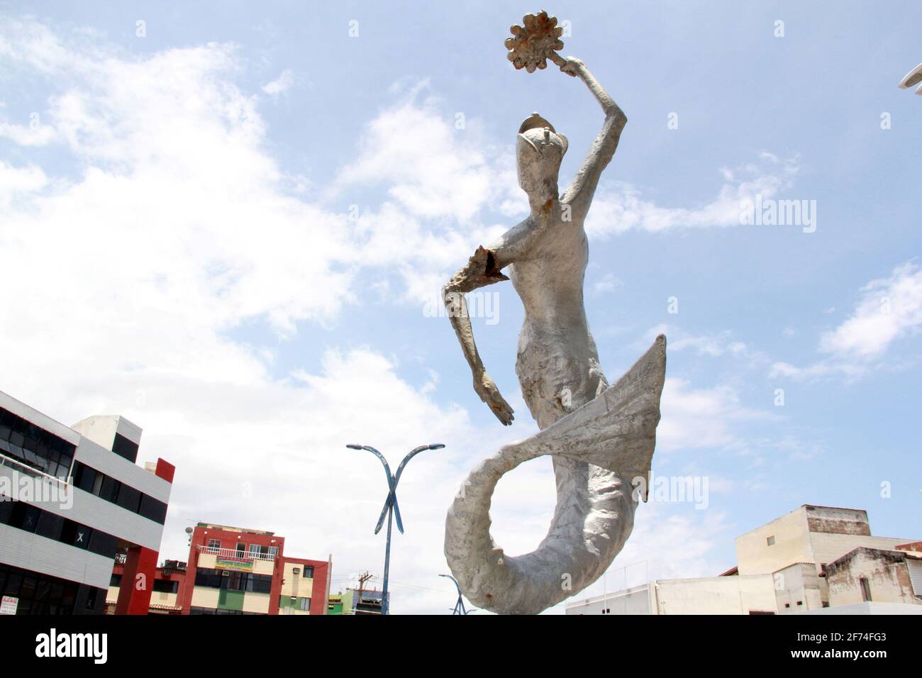 salvador, bahia / brazil - december 10, 2012: sculpture of the mermaid ...