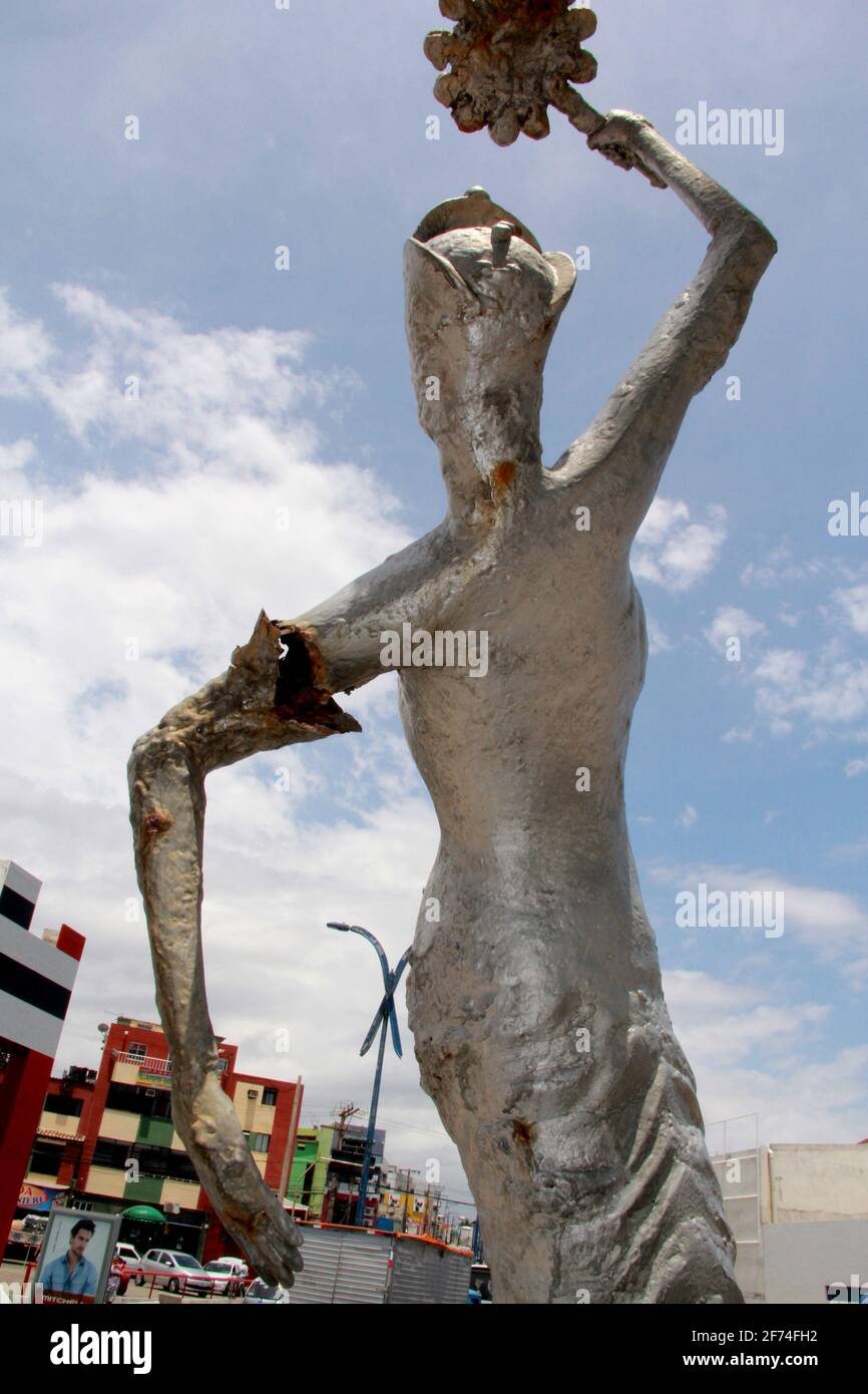 salvador, bahia / brazil - december 10, 2012: sculpture of the mermaid ...