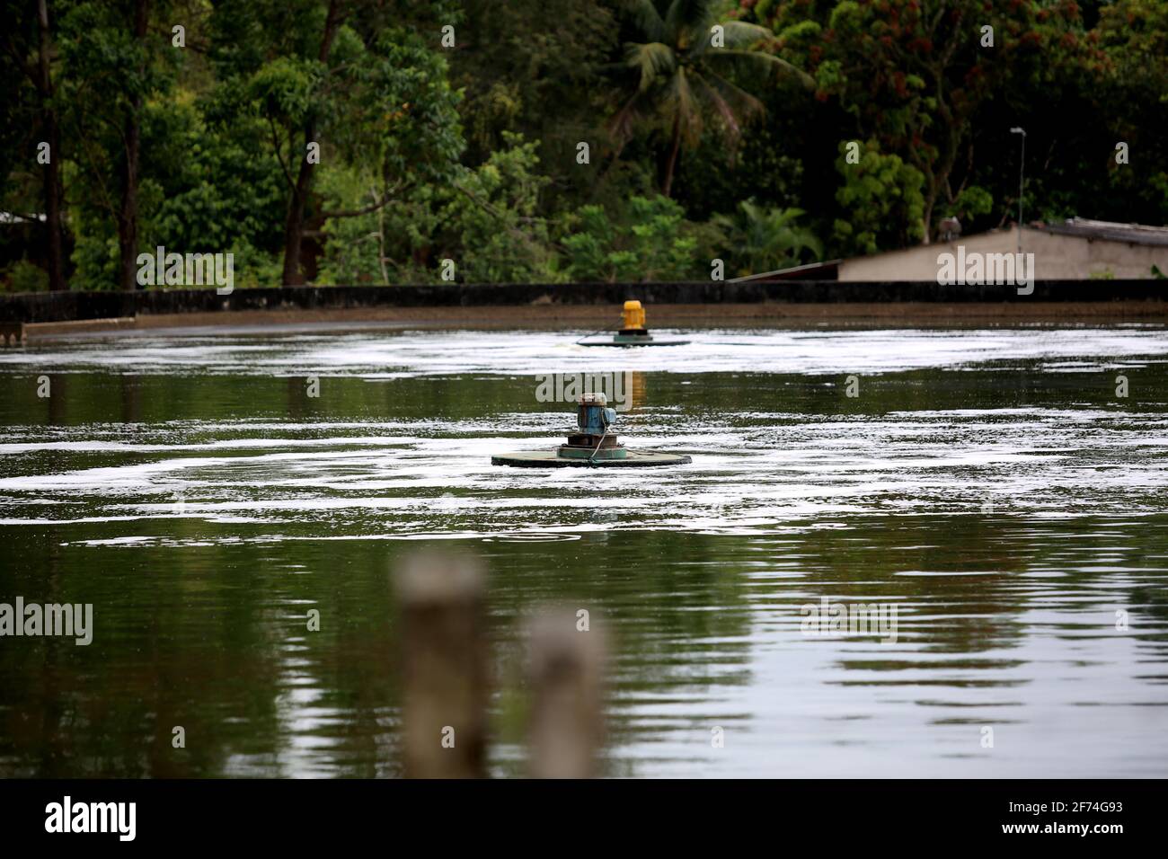 simoes filho, bahia / brazil - november 13, 2017: View of the Sewage ...
