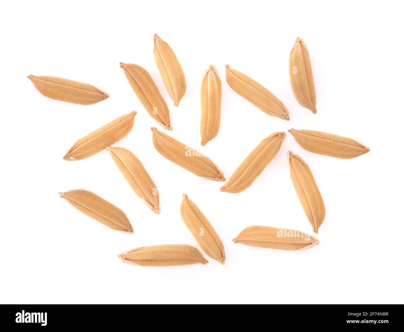 Top view of rice grains isolated on white background Stock Photo - Alamy