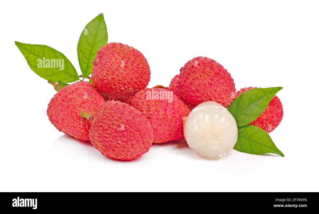 Lychee isolated on white background Stock Photo - Alamy
