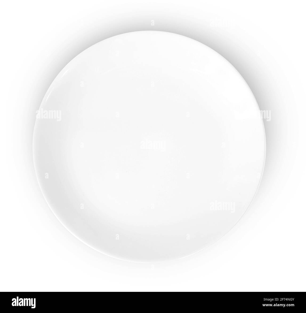 empty plate isolated on white background Stock Photo - Alamy