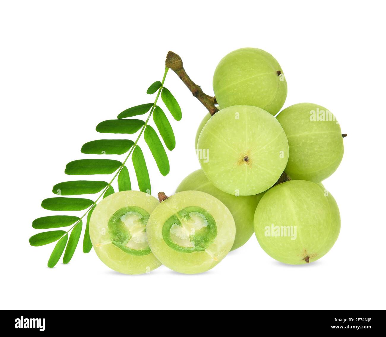 Indian gooseberry isolated on white background Stock Photo - Alamy